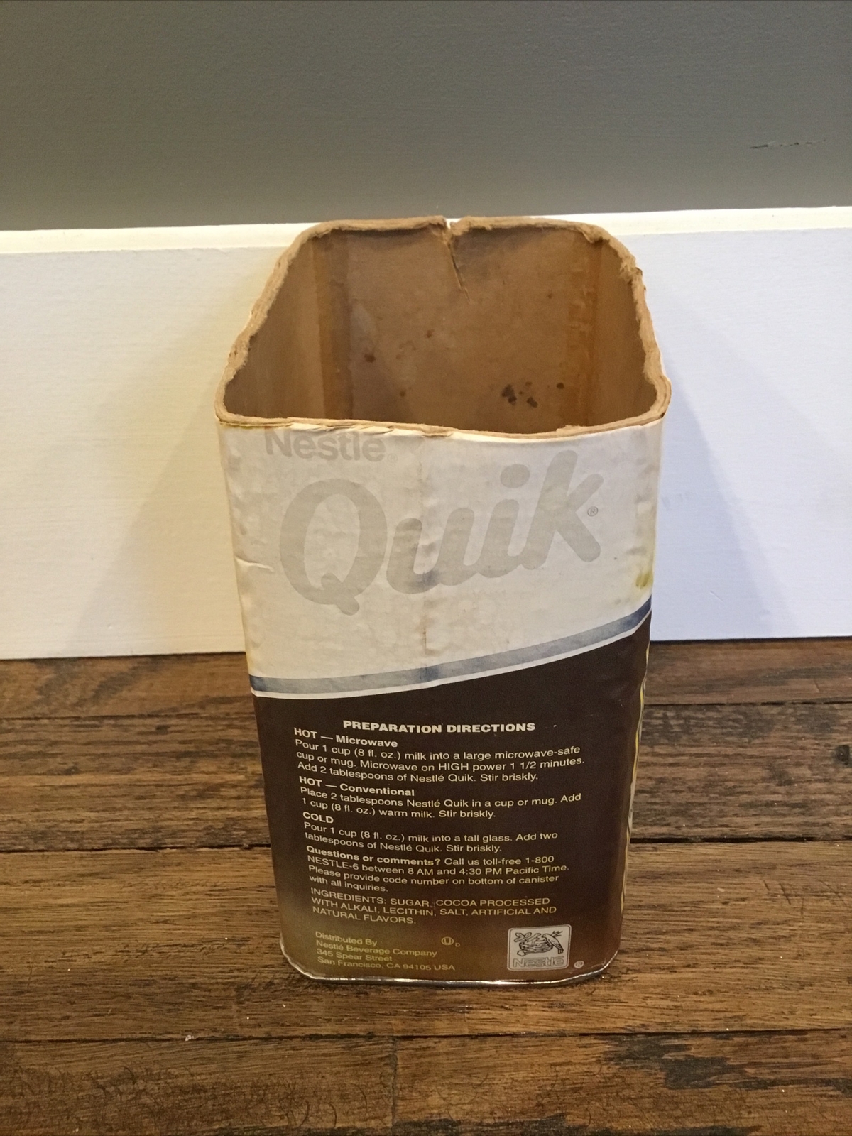 Nestle Quik Tin Container Vintage Chocolate | eBay