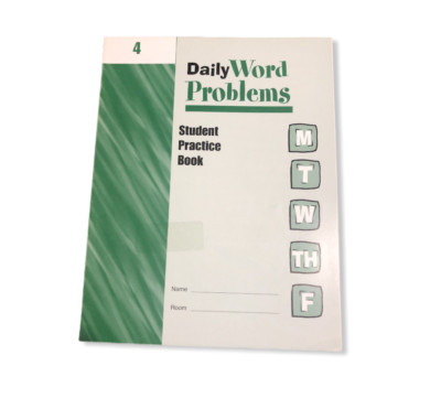 Daily Word Problems Grade 4 Student Practice Book Homeschool Math | eBay
