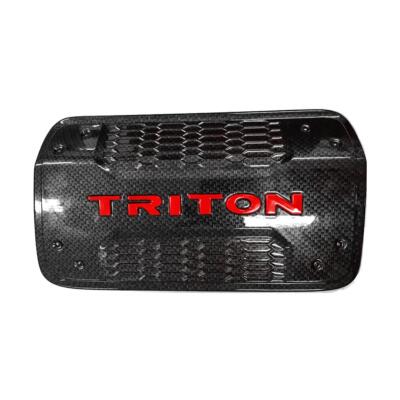 Cover Fuel Tank Cap Carbon Red Logo Fit Mitsubishi L200 2024-2025 4Door ...