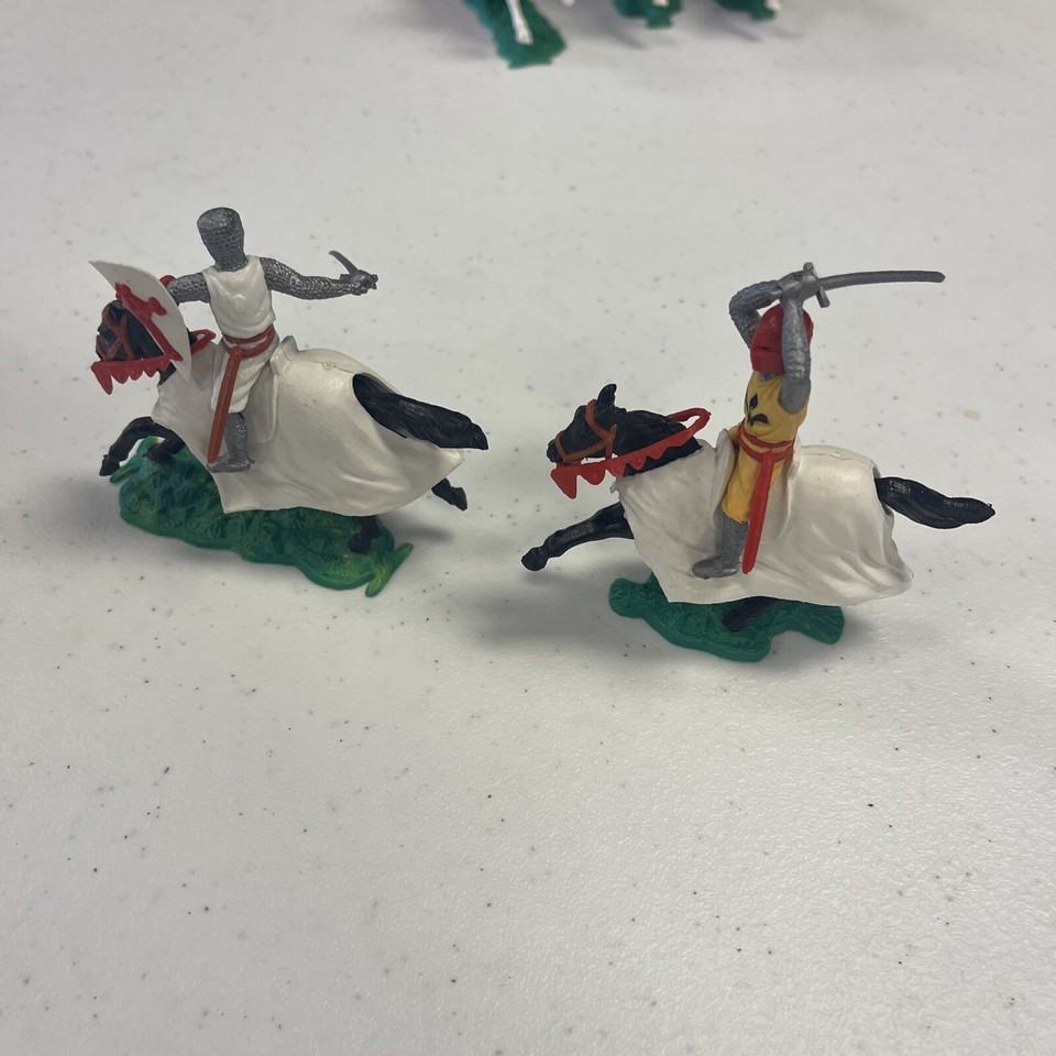 Vintage Lot Timpo Swoppet Medieval Knight 5 Mounted and 7 Foot Figures ...