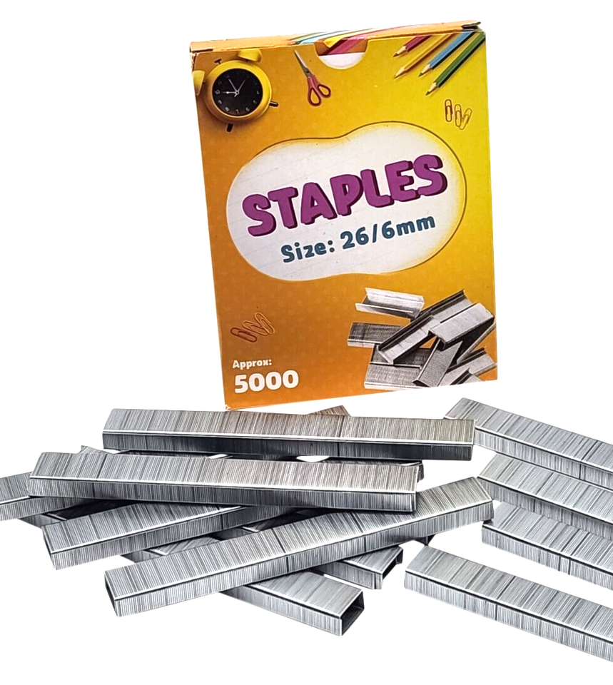 Staples 5000 Office Size 26/6 Standard Fit 26/6mm Staples for Desktop ...