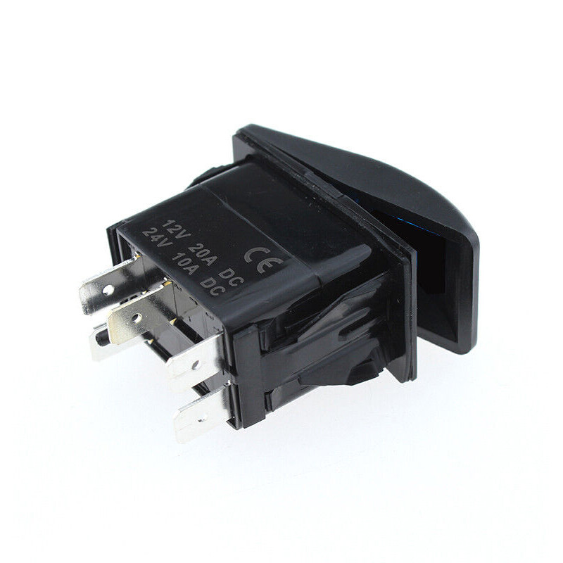 1x Blue AUX LIGHTS Toggle Rocker Switch For Motorcycle 4X4 SUV ATV UTV ...