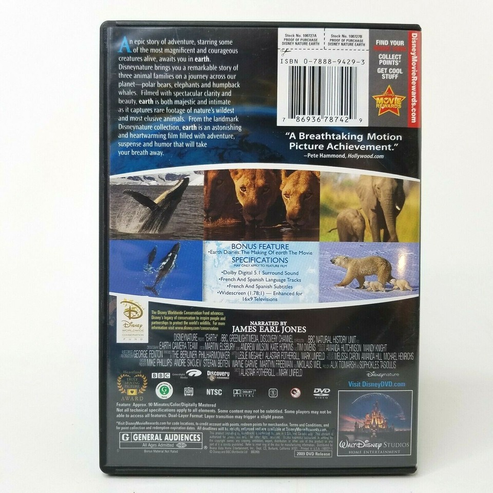 Disney Nature: Earth (DVD, 2007) 786936787429 | eBay