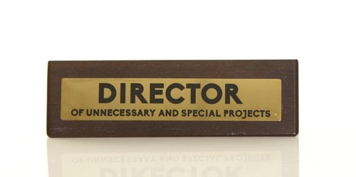 Boxer Gifts Director of Unnecessary Projects Desk Sign | Funny Gift ...