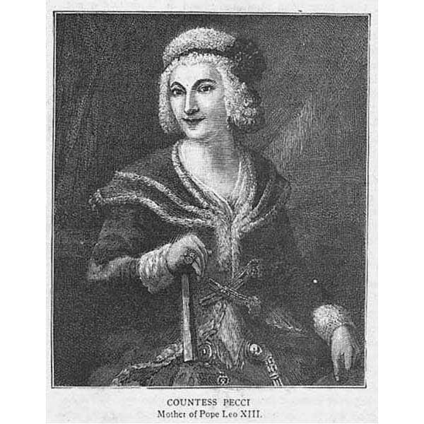 Countess Pecci Mother of Pope Leo XIII - Antique Print 1888 | eBay