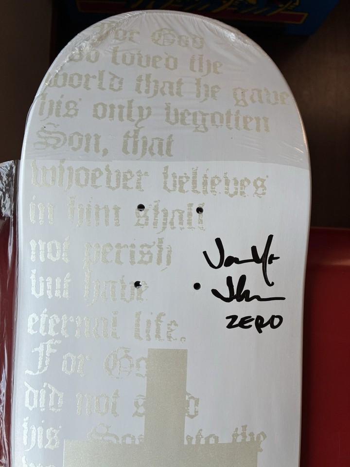 Autographed Jamie Thomas Zero Cross Skateboard Deck Dipped White Signed ...