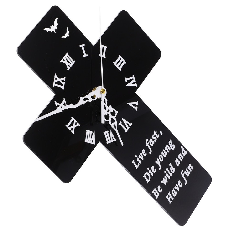 Acrylic Wall Clock Round Wall Clock Cross Shaped Clock Living Room ...