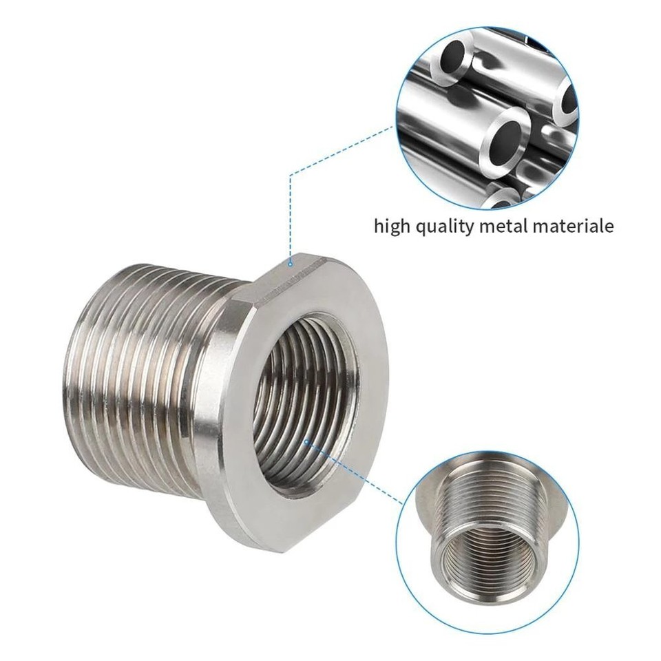 Stainless Steel Thread Adapter 5.56 to .308 1/2"x 28 TPI to 5/8"x 24 ...