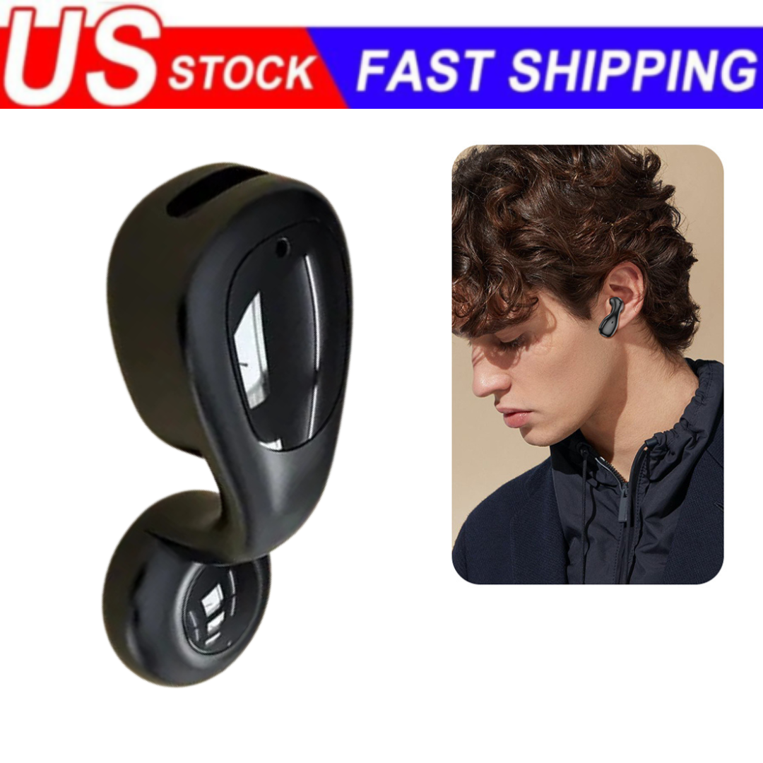 NEW Ear Earring Bluetooth 5.4 Wireless Headset Driving Trucker Earbuds ...