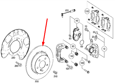 MERCEDES-BENZ M-KLASSE W164 Bremsscheibe hinten A1664230512 NEUES ...
