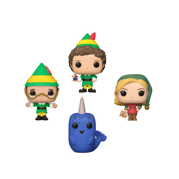 Funko Pocket Pop!: Elf - Buddy the Elf / Papa Elf / Jovie / Narwhal 4 ...
