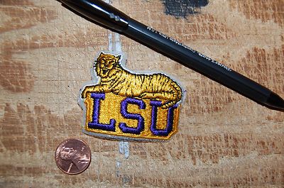 LSU Tigers Louisiana State 2 1/4" Tiger on Script Patch College | eBay