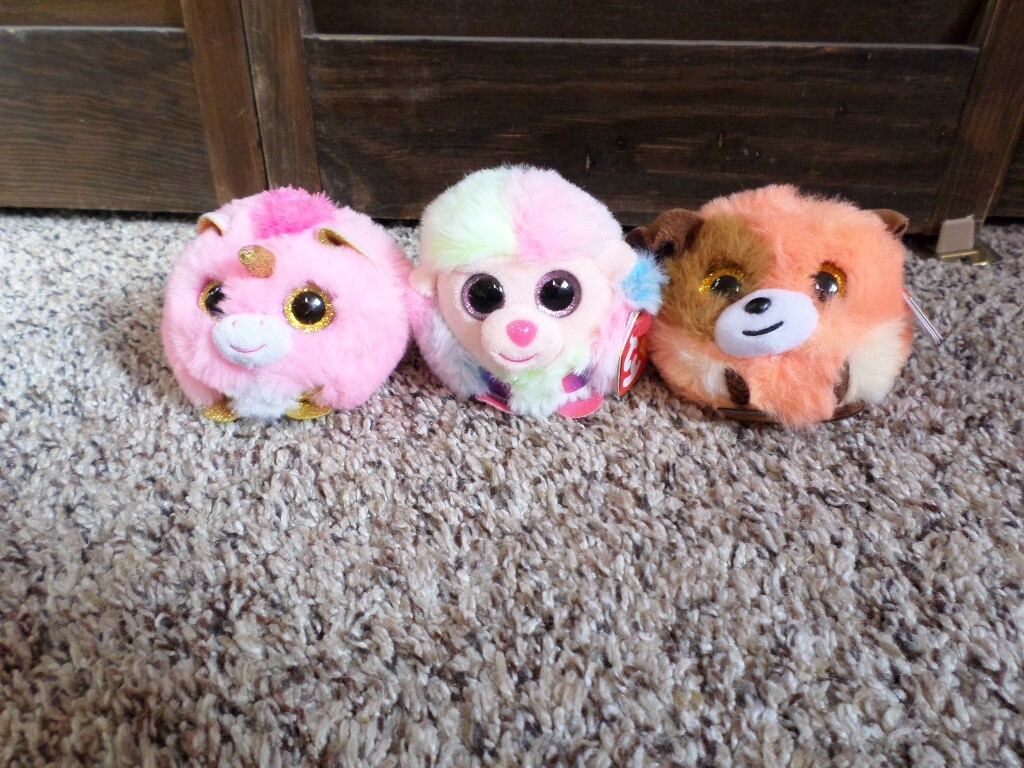 Ty Puff plushies -Lot of 3 Fantasia, Rainbow, and Mandarin NWT beanie ...