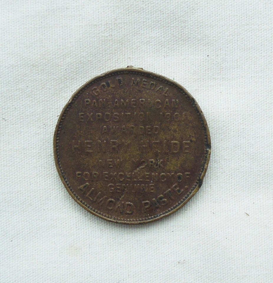 1901 Pan American Exposition New York Henry Heide Almond Paste Medal ...