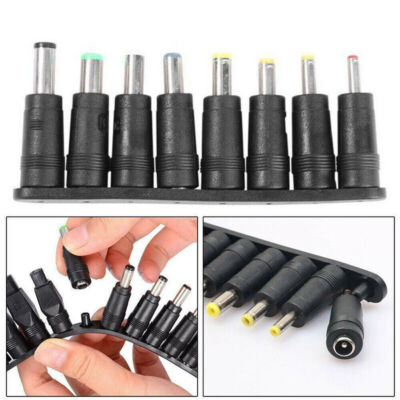 Universal 8 in 1 Laptop Power Supply Adapter AC DC Power Charger Tips ...
