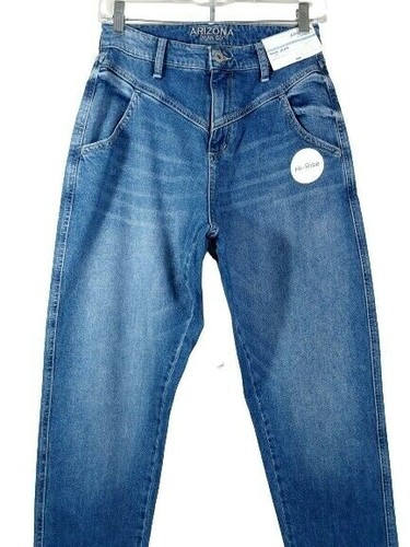 Arizona Mom jeans hi rise Semi Relaxed fit Medium Wash Size 5 Waist 24 ...