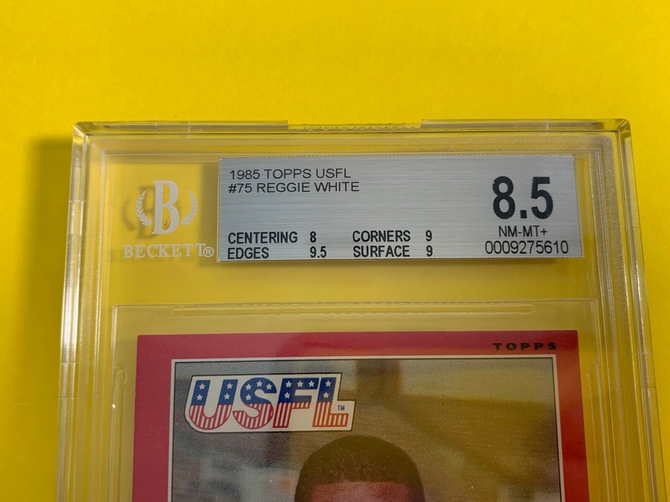 1985 Topps USFL #75 Reggie White Memphis Showboats XRC Pre-Rookie BGS 8 ...
