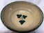 THREE RIVERS POTTERY 1993 COSHOCTON OHIO IVY GREEN LEAVES 9 1/4" ROUND ...