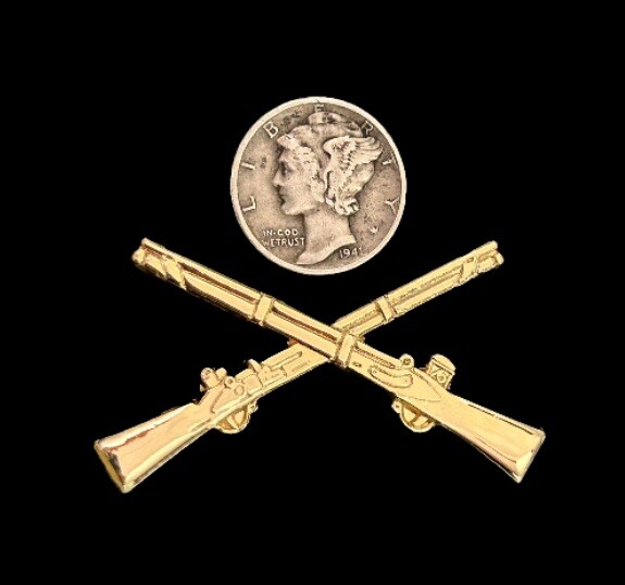 US ARMY INFANTRY CROSSED RIFLES PIN LARGE | eBay