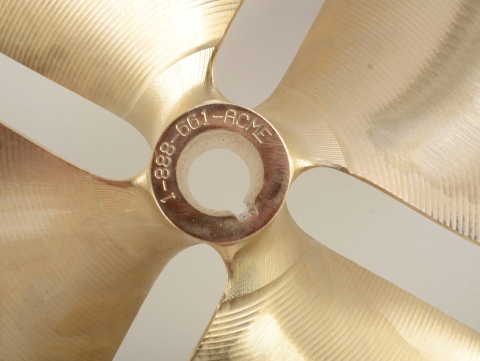 NEW Acme Inboard Propeller Left Hand 15 x 15.75 Nibral Cup 1 1/8" 4 ...