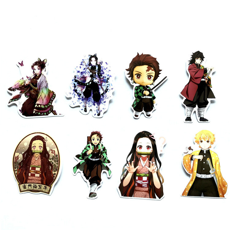 50 Pcs Demon Slayer Kimetsu no Yaiba Stickers Skateboard/Luggage/Laptop ...