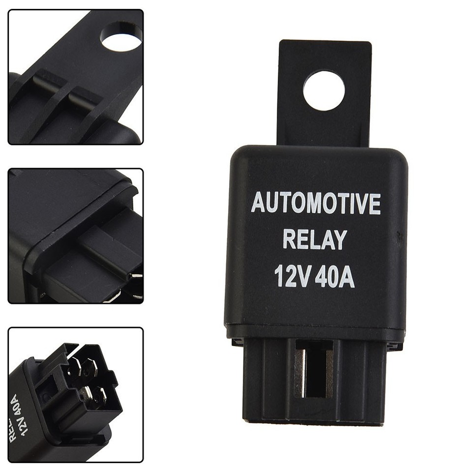 1 Pc 12V 40A Car Automotive Van Boat Bike 4 Pin SPST Relay With Cable Parts New | eBay Australia