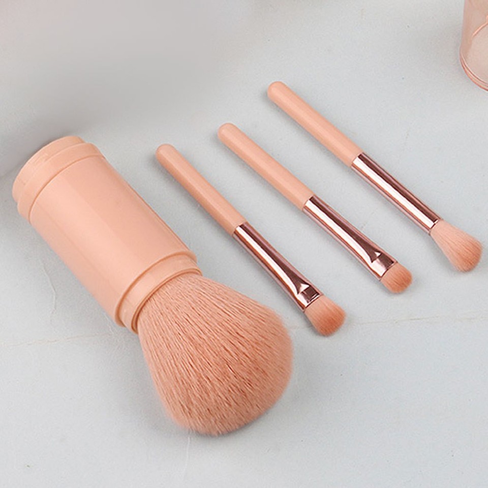 Travel Makeup Brush Set Eye Shadow Palette Beginner Kit for Teens ...