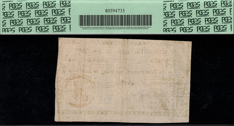 GA-71c Colonial Currency - Georgia 1776 $1 - Orange Seal - Graded PCGS 30 | eBay