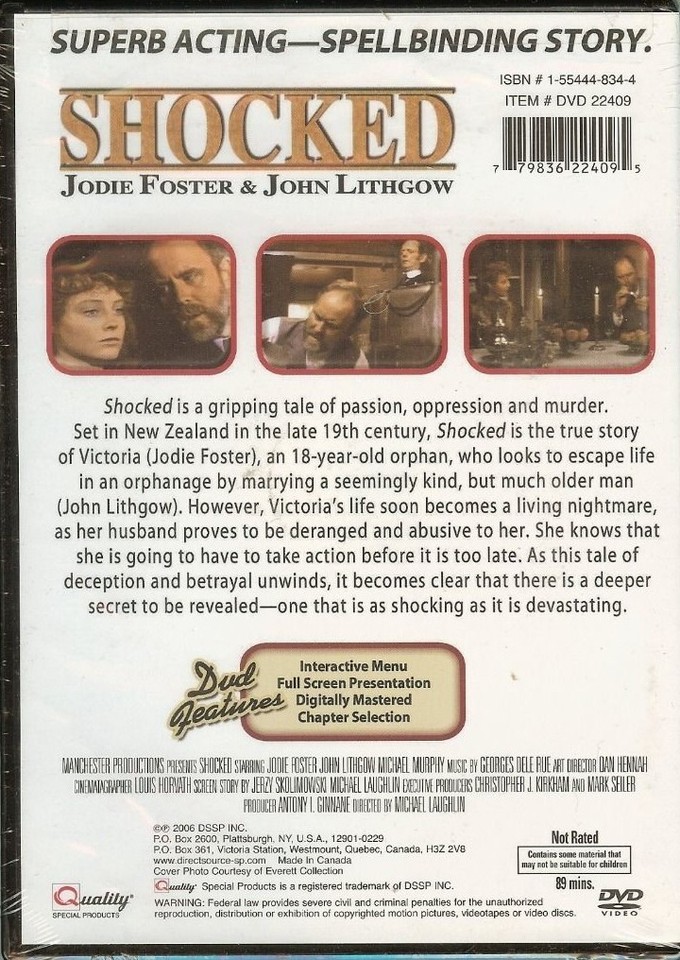 SHOCKED - DVD - NEW - Jodie Foster & John Lithgow - FAST FREE SHPPING ...