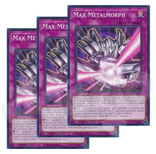 Yugioh - Max Metalmorph x 3 - 1st Edition NM - Plus Free Holo Card | eBay