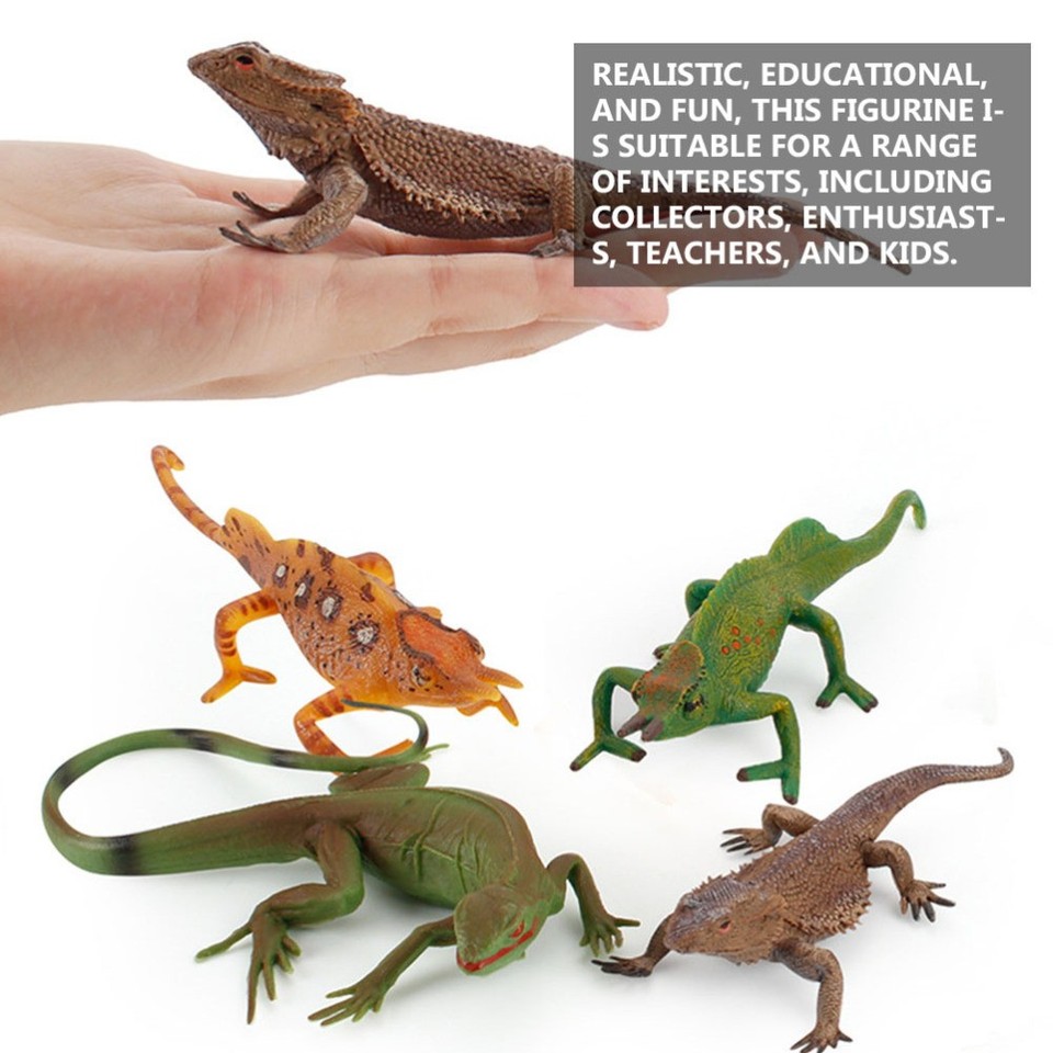 2 Sets of Simulation Lizard Model Children's Educational Toys Lizard ...