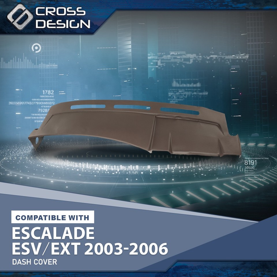 TPE Fits 2003-2006 Cadillac Escalade ESV EXT Dark Brown Dash Cover ...