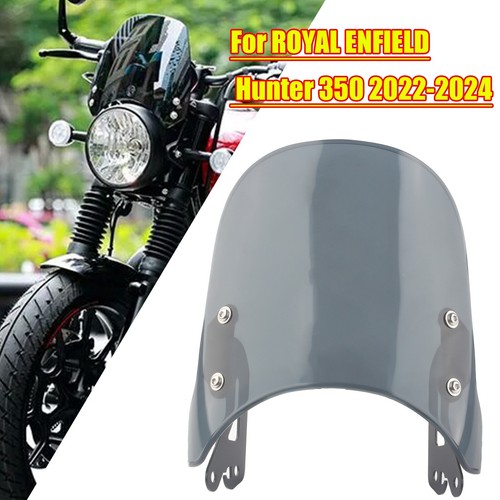 Motorcycle Windshield Windscreen Grey For ROYAL ENFIELD Hunter 350 2022 ...