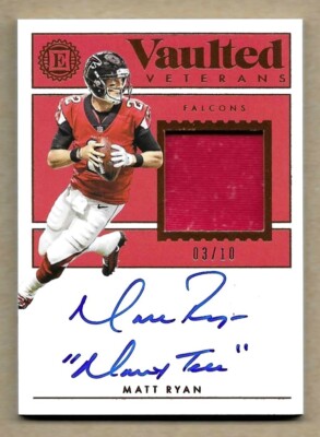 2018 Encased Vaulted Veterans Auto #VV-MR Matt Ryan (Matty Ice) #d 03/ ...