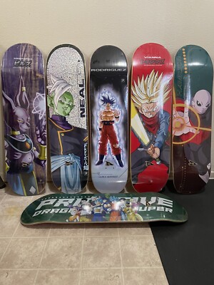 primitive skateboard dragon ball super decks (6 decks total) rare anime ...
