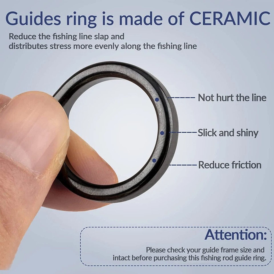 9KM 26Pcs Fishing Rod Repair Kit Ceramic Guide Ring Wear Resistant Rod ...