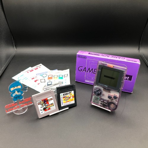 Nintendo GameBoy Pocket Console Clear Purple Game Boy Handheld System ...