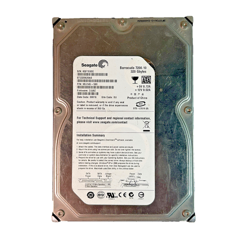 320GB 7200 RPM Seagate Hard Drive HHD SATA Desktop 3.5" ST3320620AS ...