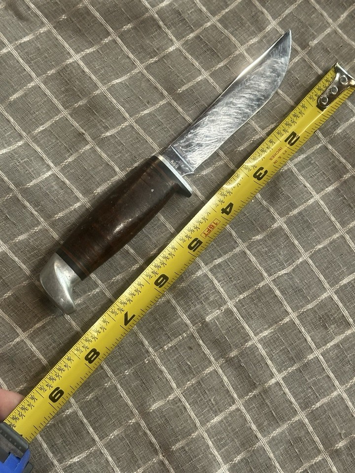 Vintage Case Fixed Blade Knife 366 Stacked Leather Handle USA Estate ...