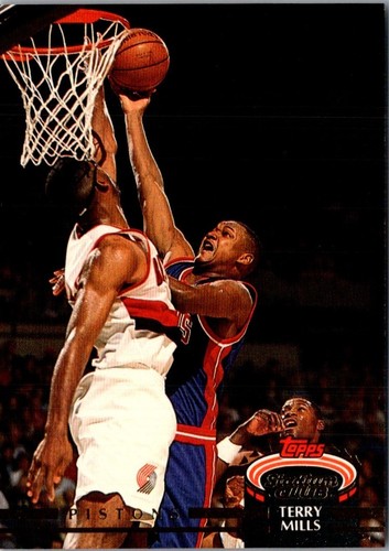 1992 Stadium Club Members Only Terry Mills #235 Detroit Pistons ...