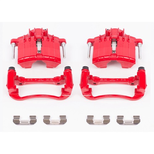 Power Stop S4646 Performance Front Brake Calipers Powder Coated Red ...