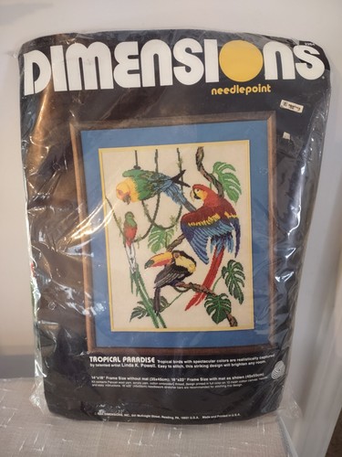 Vintage Dimensions Needlepoint Kit Tropical Paradise 1984 Tropical ...