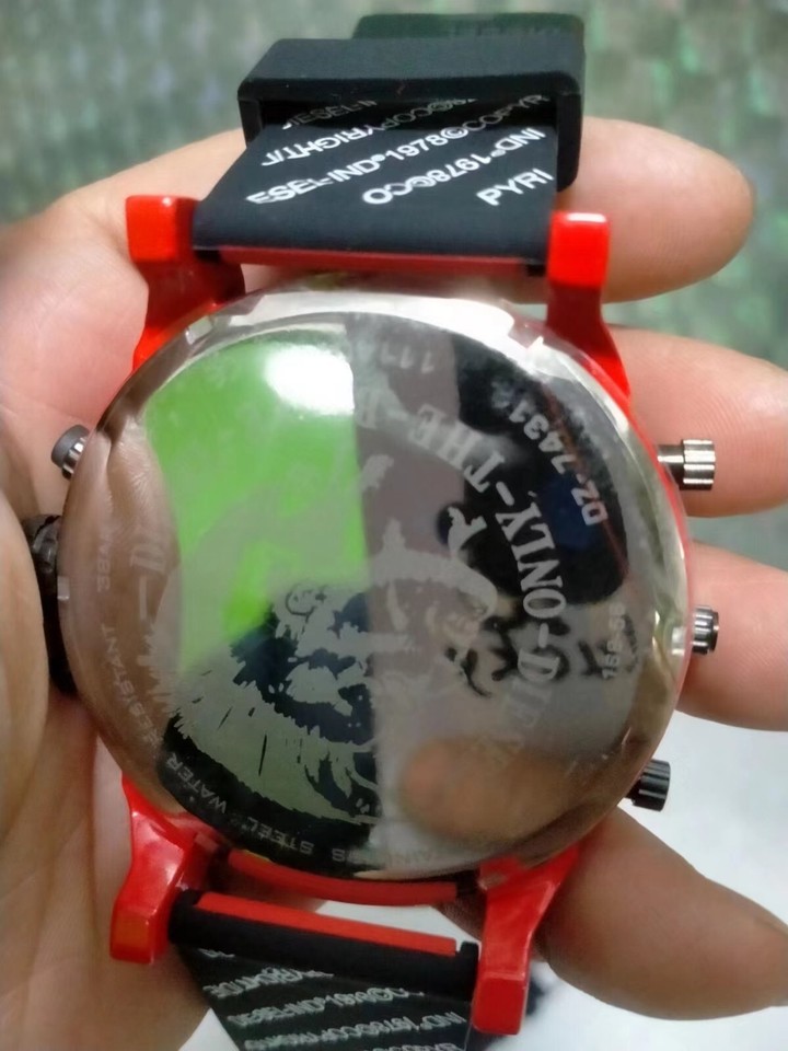 Diesel DZ7431 Mr Daddy Red Rubber Band Black Dial With Date Men's | eBay