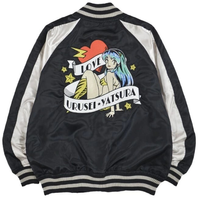 Urusei Yatsura Ram-chan Embroidery Sukajan Jacket Satin Black Japanese ...
