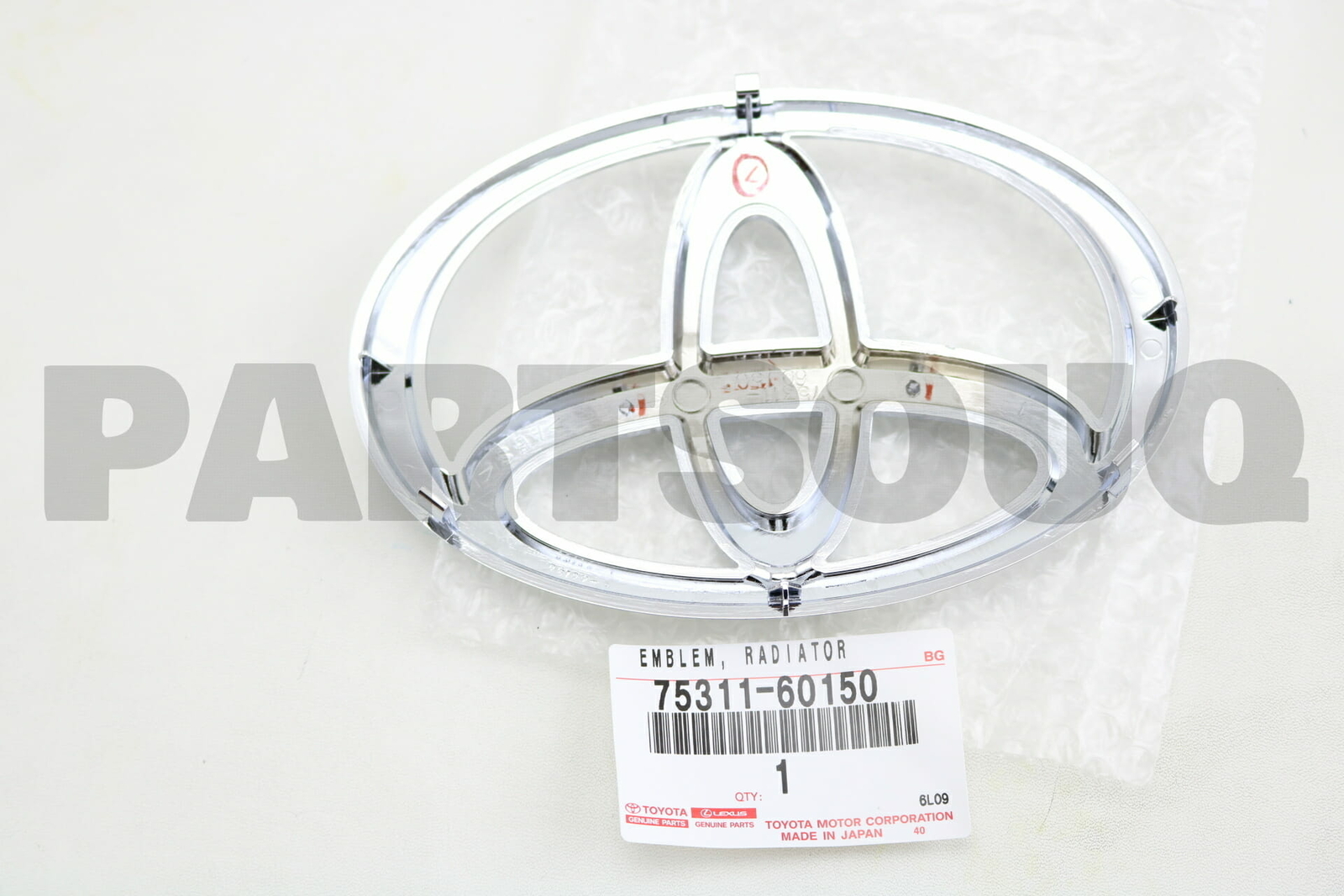 7531160150 Genuine Toyota EMBLEM, RADIATOR GRILLE (OR FRONT PANEL ...