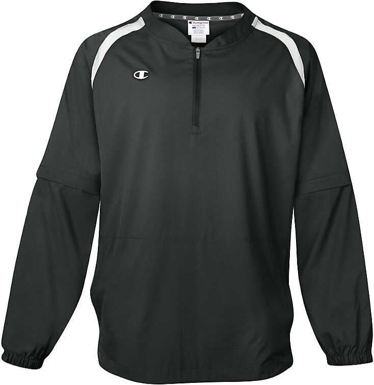 NWOT Mens CHAMPION Baseball Convertible Cage Jacket - size M - Black | eBay