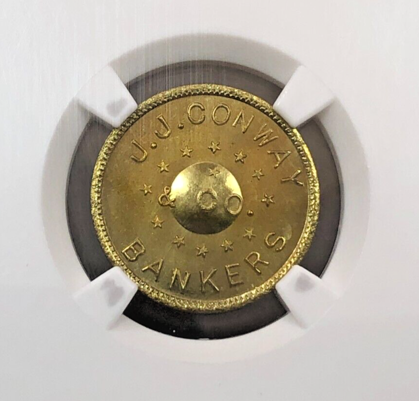 Rare (c1960) Restrike $5 J.J. Conway & Co. BASHLOW ~ NGC High Grade 3 ...