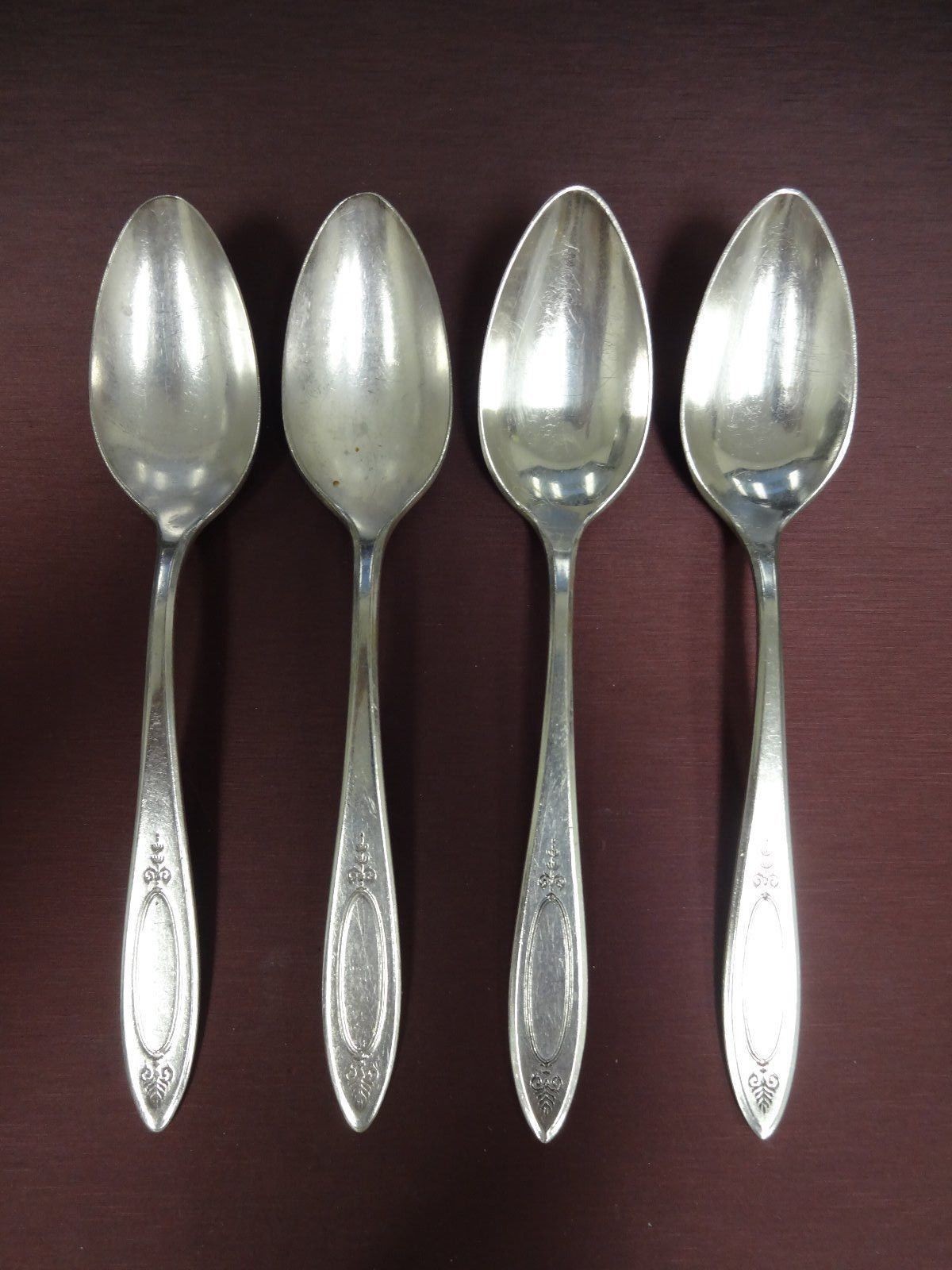 Silverplate Community Adam Pattern Teaspoons 6" Set of 4 #1 | eBay