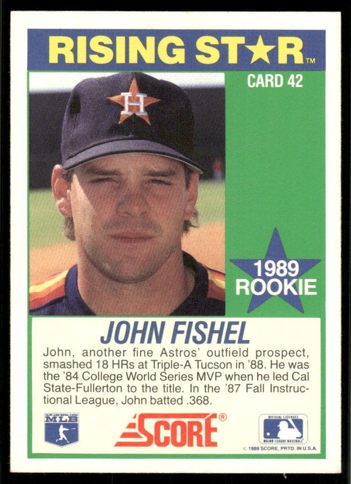 1989 Score Hottest 100 Rising Stars #42 John Fishel | eBay
