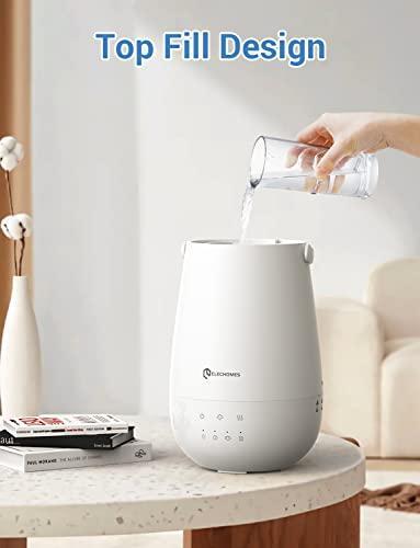 Elechomes Top-Fill Ultrasonic Humidifier 4L, Warm and Cooler Mist ...